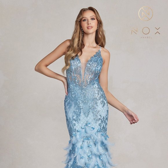 Nox | Dresses | New Mermaid Sleeveless Floor Length Dress With Sequins ...